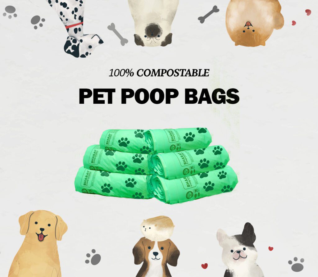 Compostable Pet Poop Bags | 9"x12" | 25 microns - Bharat Compostables