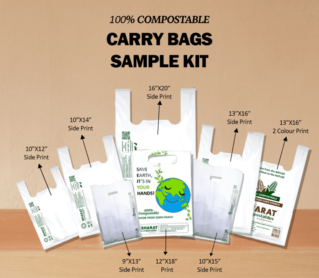 All Size Carry Bag Sample Kit - Bharat Compostables
