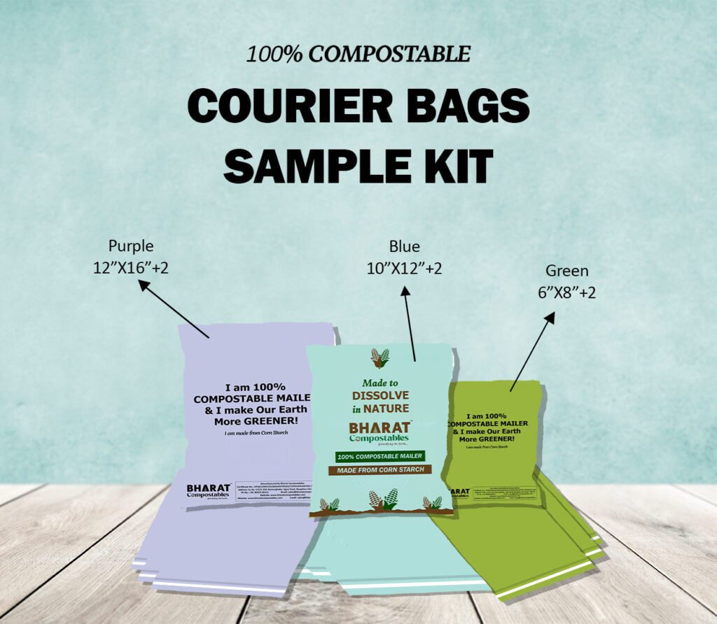Compostable Courier Bags Sample Kit - Bharat Compostables
